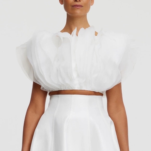 Acler | Tops | New Acler Warburton Cropped Top Ivory White Holiday ...